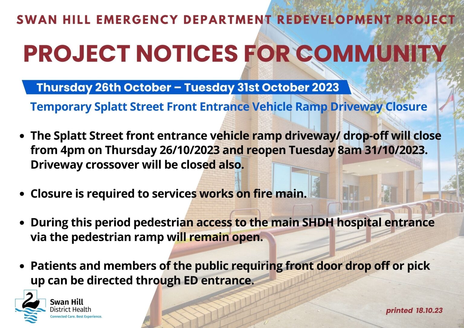 Swan Hill Emergency Department Redevelopment Project : Swan Hill ...